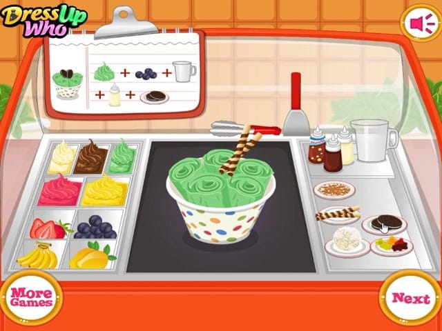 ELSA'S ICE CREAM ROLLS gioco online | Giochi POMU