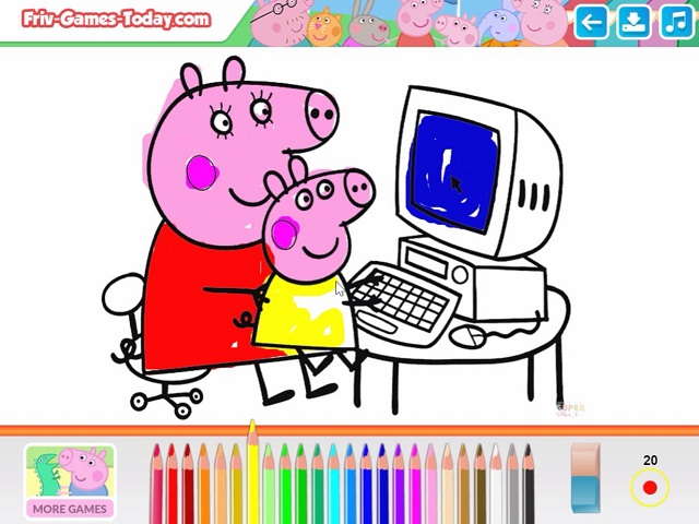 PEPPA PIG COLORING BOOK gioco online | Giochi POMU