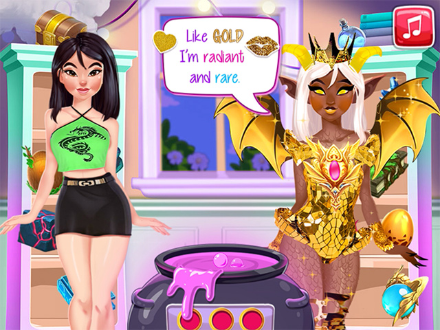 PRINCESS DRAGON TRANSFORMATION gioco online | Giochi POMU