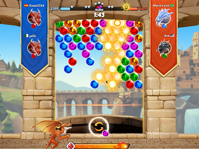 BUBBLES AND HUNGRY DRAGON gioco online | Giochi POMU